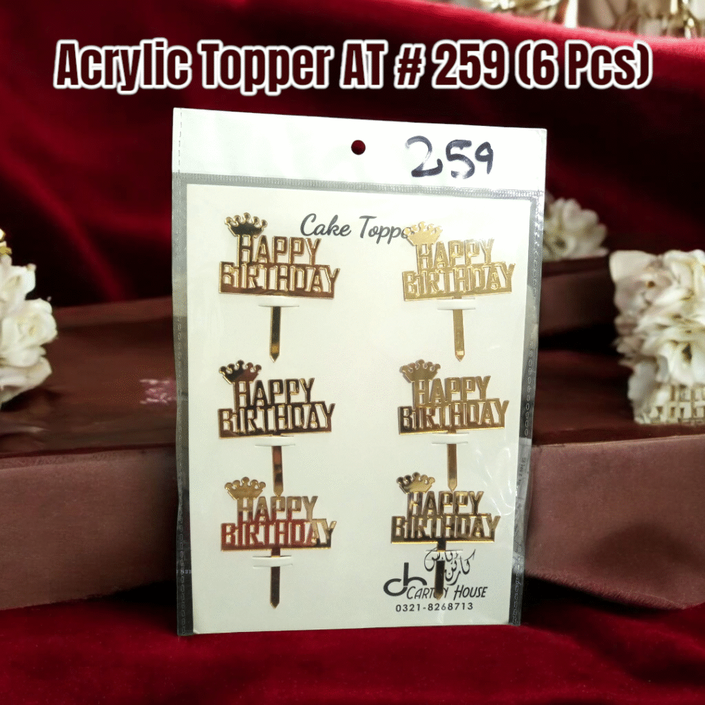 Acrylic Topper AT # 259 (6 Pcs) – CartonHouse